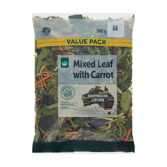 Woolworths Australian Baby Leaf Mix with Carrot 300g Pack - Woolworths ...