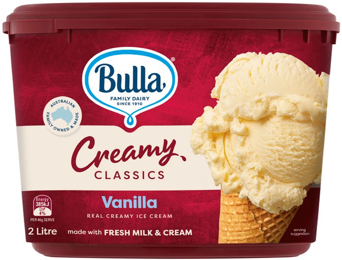 Bulla Creamy Classics Ice Cream 2 Litre Selected Varieties - IGA ...